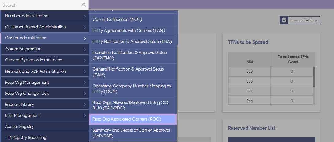 TFNRegistry UI: How do I Access the ROC Page for Associated Carriers ...